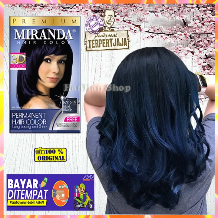 Miranda Hair Color Premium MC-15 Blue Black BPOM Halal Warna Cat Rambut ...