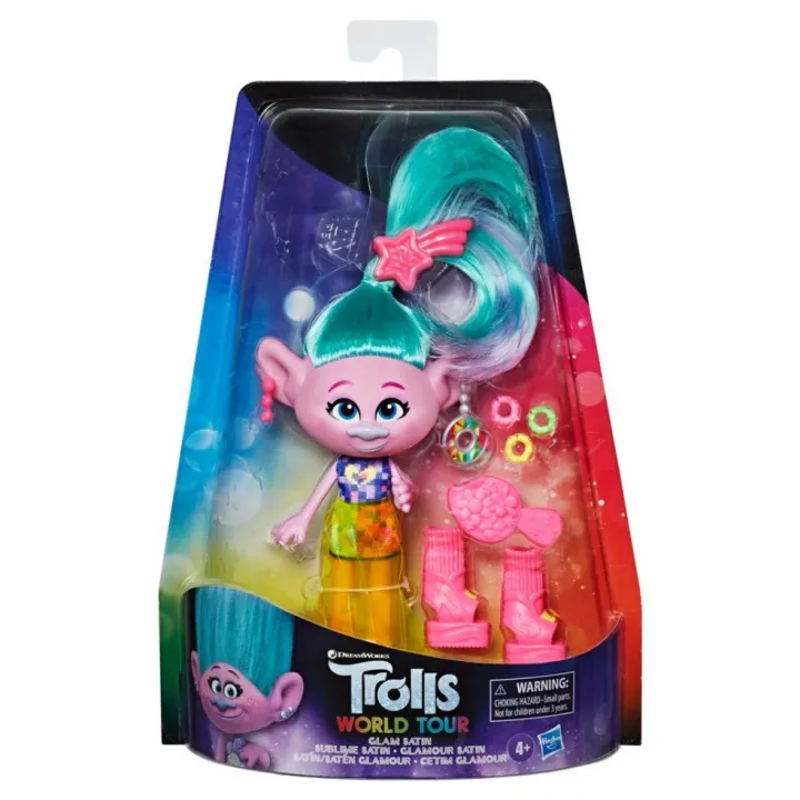 DREAMWORKS TROLLS WORLD TOUR GLAM SATIN DOLL ของเล่น ตุ๊กตา ดีเจ ซูกี้ ...