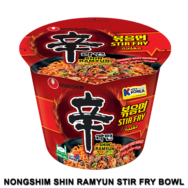 NongShim Shin Ramyun Stir Fry Bowl 103g | Stir Fry Spicy Shin Ramen ...