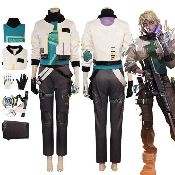 Valorant Deadlock Cosplay Top Jacket Pants Costume Outfit Halloween