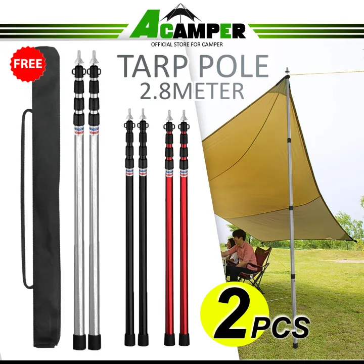 2.8M Adjustable Flysheet Pole Camping Tent Pole Tiang Khemah Flysheet ...