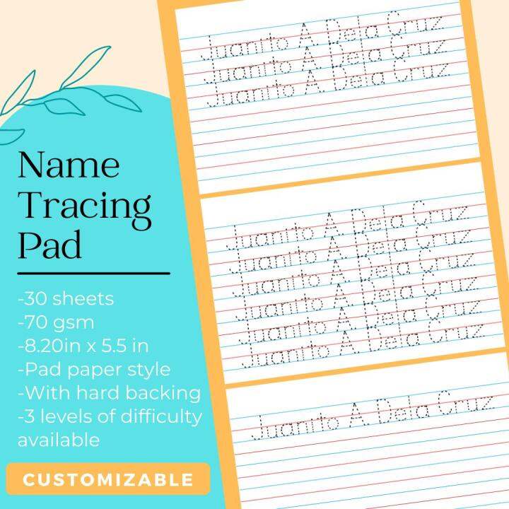 Customizable Name Tracing Pad for Kids | Lazada PH