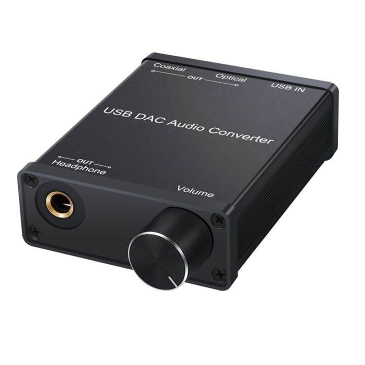 USB DAC Audio Converter Adapter with Headphone Amplifier USB to Coaxial ...