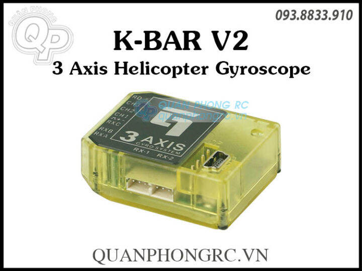 Mạch điều khiển KBar 3-Axis Gyro Set V2 5.3.4 Pro K8 Flybarless ...