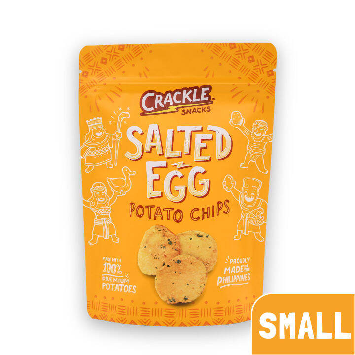 Crackle Snacks Salted Egg Potato Chips - Small | Lazada PH