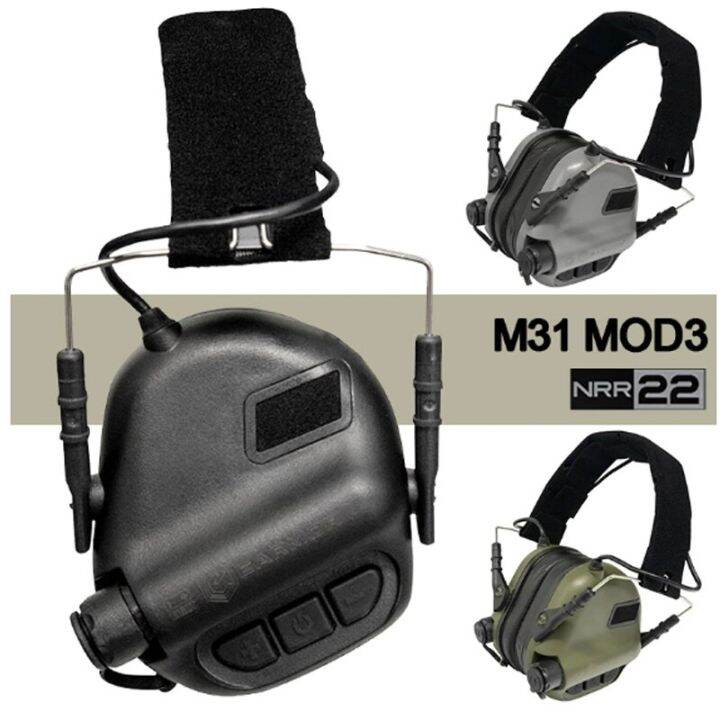 EARMOR 2023 New Tactical Headset M31 MOD3 Noise Canceling Earmuffs ...