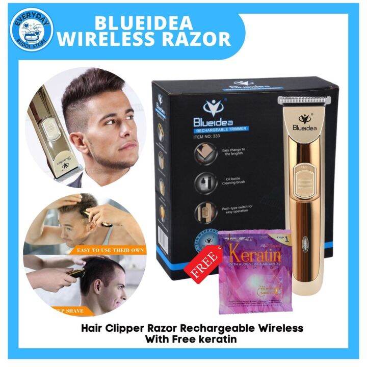 Original Blue idea Electric Hair Clipper Razor Rechargeable Wireless ...