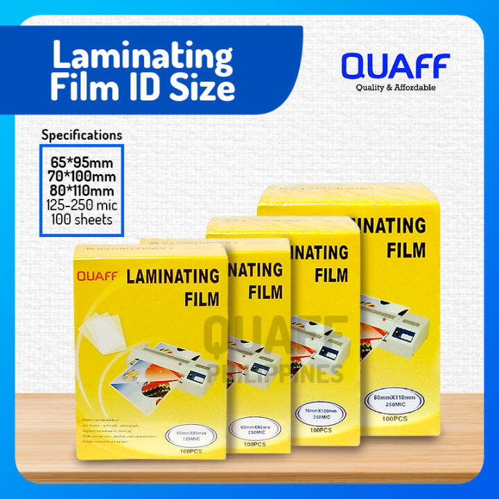 ID Size 125micon & 250micron QUAFF Laminating Film 65x95mm || 70x100mm ...