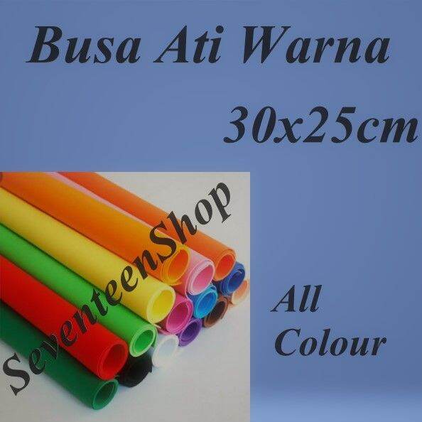 Busa Ati Warna 30cm x 25cm - Spon Ati Warna - Sponge Eva Lembaran ...