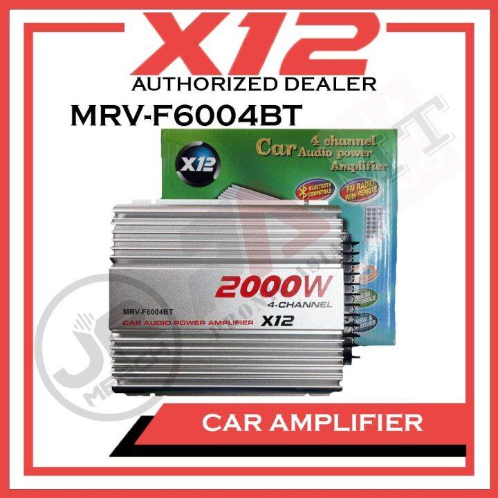 X12 (MRV-F6004BT) 2000w 4CH Car Power Amplifier w/ Bluetooth | Lazada PH