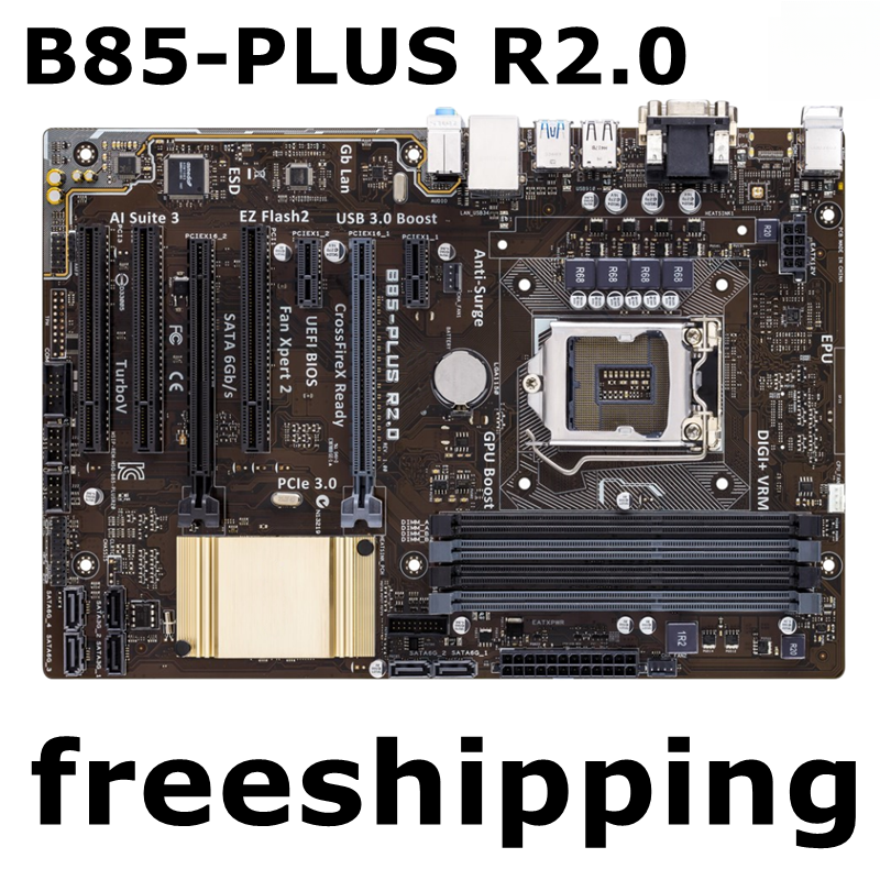 ใช้ B85-PLUS R2.0เดสก์ท็อปมาเธอร์ B85 LGA 1150สำหรับคอร์ I7 I5 I3 SATA3 ...