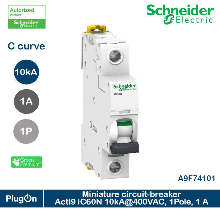 A9F74101- Schneider Electric Miniature circuit-breaker,Acti9 iC60N 10kA ...