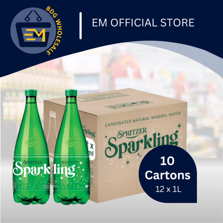 Spritzer Sparkling Natural Mineral Water 12 x 1Lit | Lazada