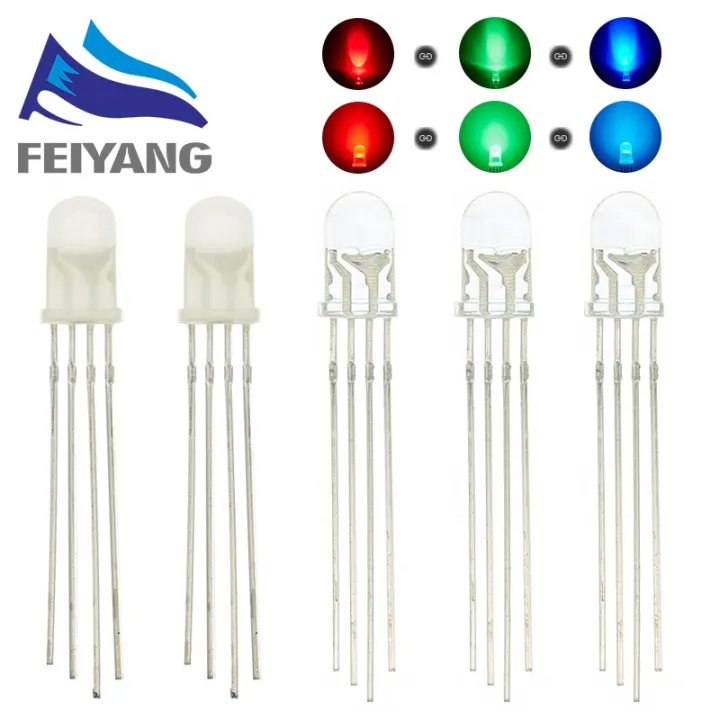 5mm full-color LED RGB red/green/blue Common Cathode/Anode Four feet ...