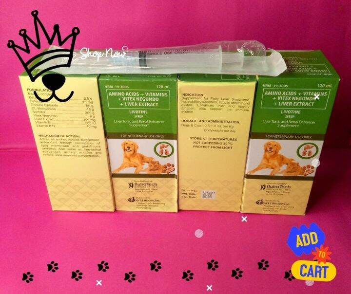 Livotine Syrup 120ml for Dogs and Cats with 1 FREE Syringe | Lazada PH