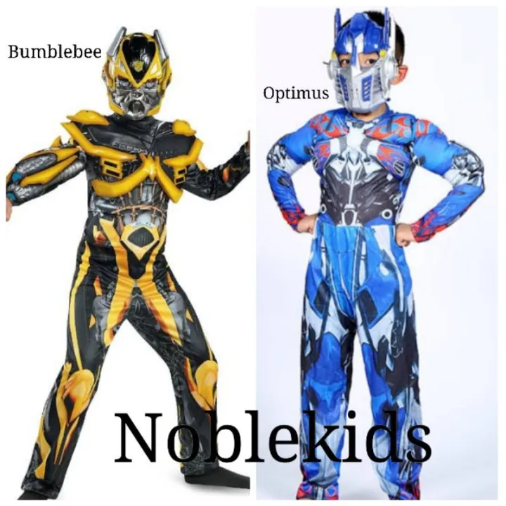 Transformer 3D Muscle w/Mask Costume For Kids (Bumblebee, Optimus ...