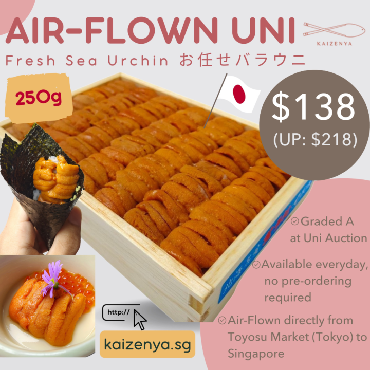 Kaizenya | Fresh Uni (Sea Urchin) 250g [Bafun/Murasaki] Grade AA - Air ...
