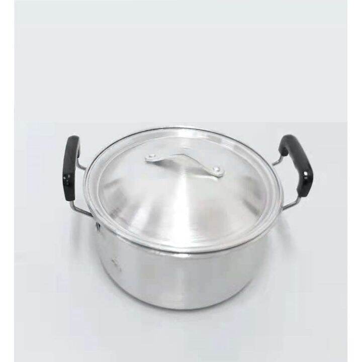 Aluminum Caldero Double Handle With Aluminum Cover Kaldero | Lazada PH