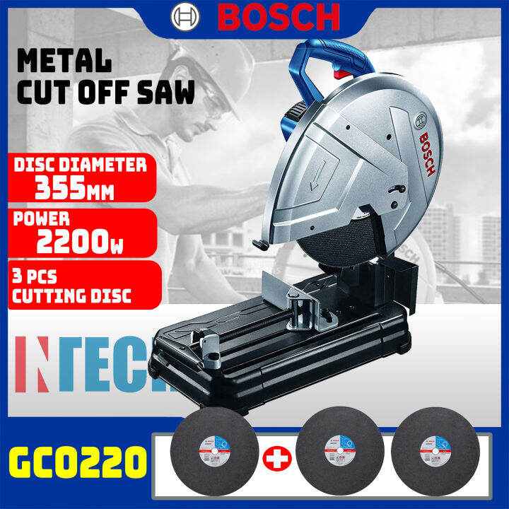 BOSCH GCO 220 14" / 355MM METAL CUT OFF MACHINE + 2PCS CUTTING DISC ...