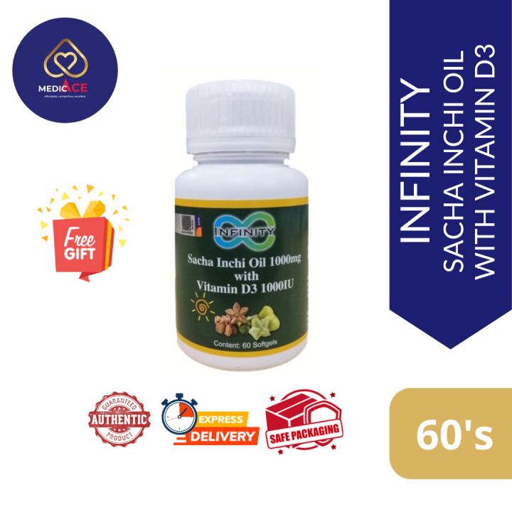 Infinity Sacha Inchi Oil 1000mg With Vitamin D3 1000IU 60's FOC FREE ...