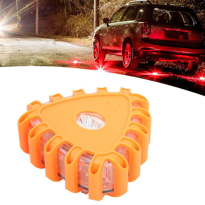 Triangular Traffic Warning Light 12V 12 LEDs Universal Fitment Flashing ...