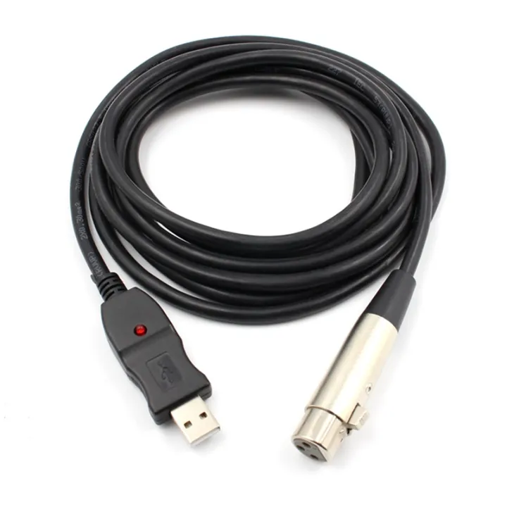 USB Microphone Cable 3 Meter Microphone Cable Computer USB to XLR ...