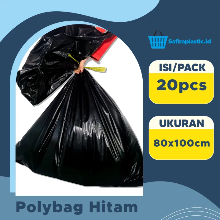 Polybag Hitam 1 PACK isi 20pcs | Kantong Sampah | Plastik Sampah ...