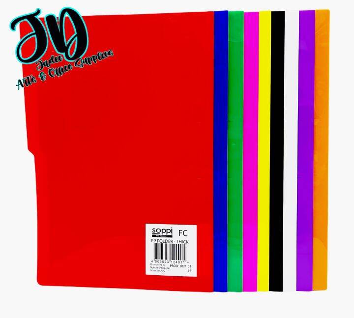 Soppi Thick Plastic Colored Folder [Short/Long Size] [SOLD BY 12pcs ...