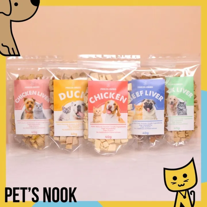 Dapper Pets Mini Packs - Freeze Dried Pet Treats 40g - Chicken , Duck, and Beef Meat & Liver ...