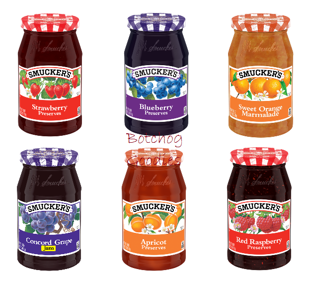 Smucker's Preserves (12oz) -Blueberry / Strawberry / Raspberry / Orange ...