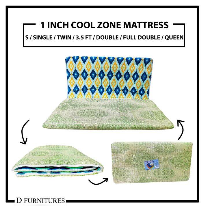 Original URATEX 1 Inch Thick Cool Zone Mattress with Banig - Single ...