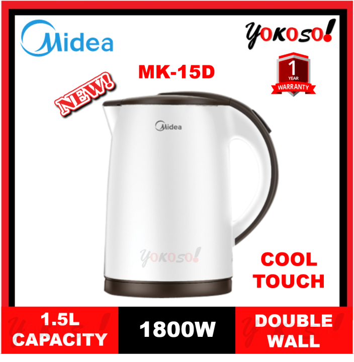 Midea MK-15D Cool Touch Series Jug Kettle 1.5L / 1800W (MK-15D) | Lazada