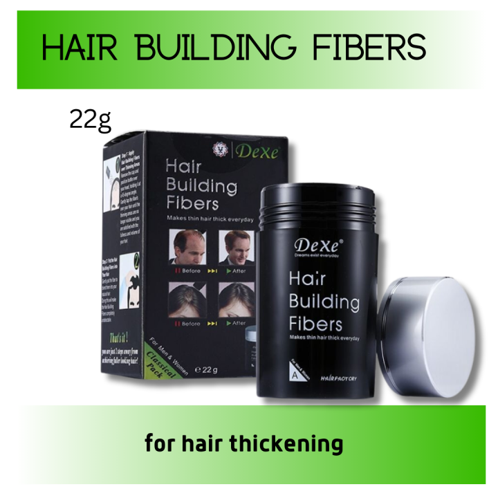 Dexe hair building fibers hair fibers powder keratin hair loss ...