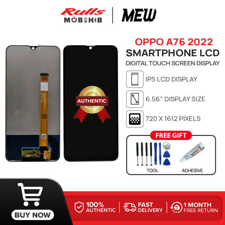 Smartphone LCD for Oppo A76 2022 Digital Touch Screen Display Frame ...
