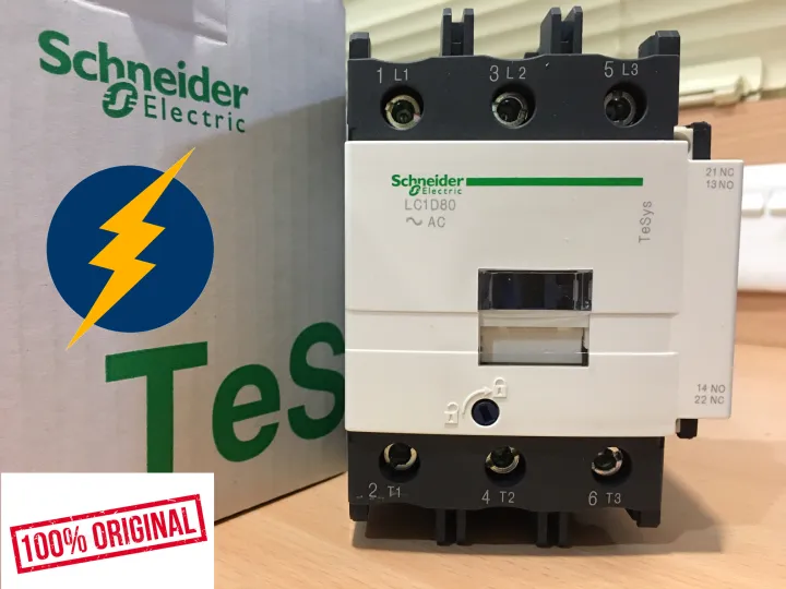 SCHNEIDER LC1D80 CONTACTOR 80AMP 3POLE (AC) LC1D80E7 LC1D80F7 LC1D80M7 ...