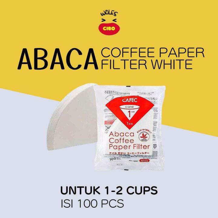 CAFEC ABACA V60 01 AC1 White Paper Filter 100 Lembar Saringan Kopi | Lazada Indonesia
