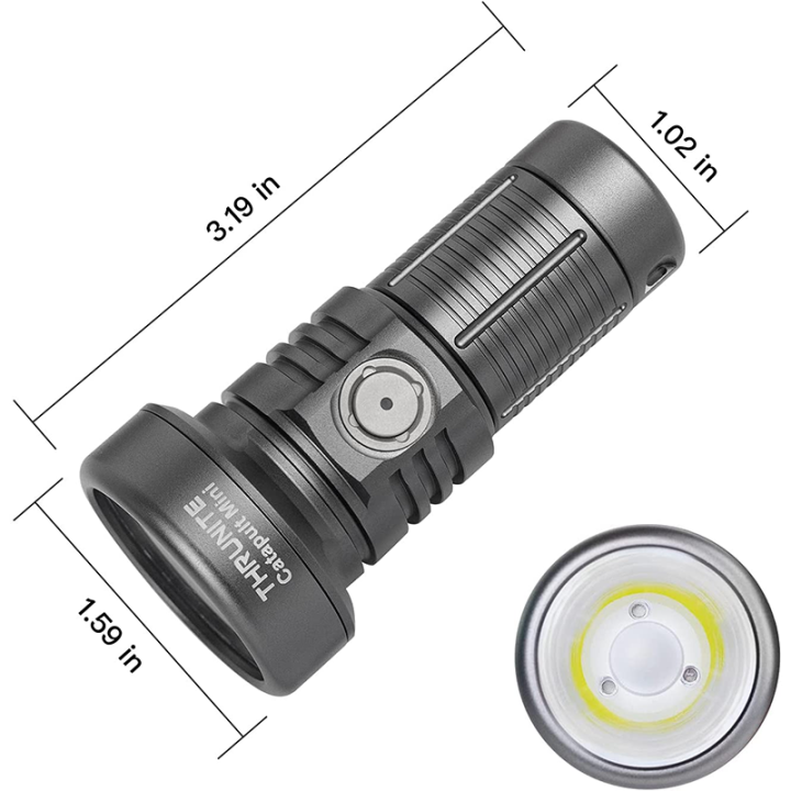 ThruNite Catapult Mini LED Flashlight 598 Meters Long Throw 680 Lumens ...