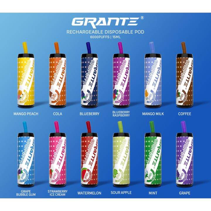 Vaper Smoke Original Low Price Hot Sale 6000 PUFFS GRANTE DISPOSABLE ...
