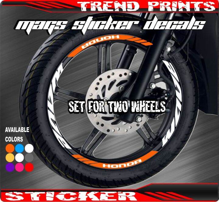 Wave mags sticker set Front and back good for 2 wheels | Lazada PH