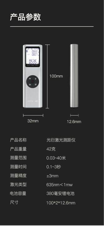 . Laser G rangefinder handheld infrared measuring ruler indoor ...