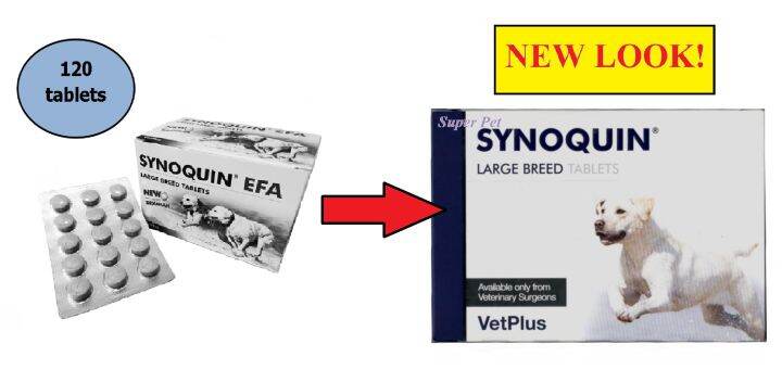Synoquin EFA Large Breed Dog (120x 2g TABLETS) | Lazada