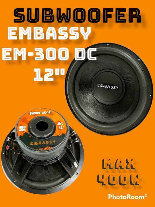 Subwoofer Embassy Em300 Dc Double Coil Sub 12 Inch Embasy Em 300 Triple ...