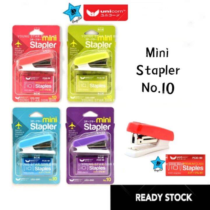 Unicorn Mini Stapler No.10 Set Assorted USS-10M1 | Lazada