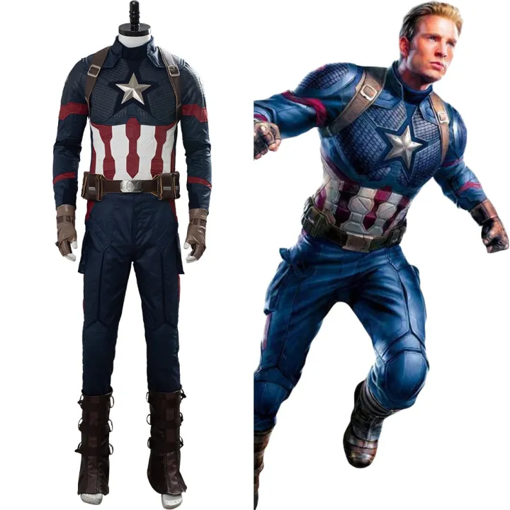 Captain Cos America Steve Rogers Cosplay Costume Adult Men Uniform ...
