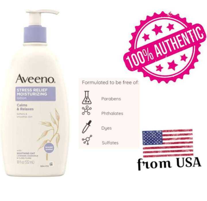 Aveeno Stress Relief Body Lotion, Calms and Relaxes, Softens and ...