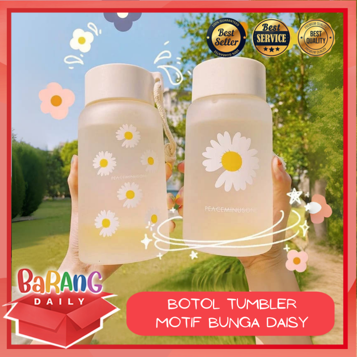 BOTOL AIR MINUM 480ML TUMBLER MOTIF BUNGA DAISY / TEMPAT AIR MINUM ...
