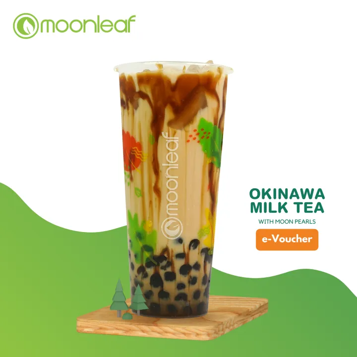 MOONLEAF Okinawa Milk Tea with Moon Pearls (e-Voucher) | Lazada PH