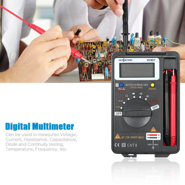RICHMETERS Handheld Mini Digital Multimeter Multifunction 4000 Counts ...
