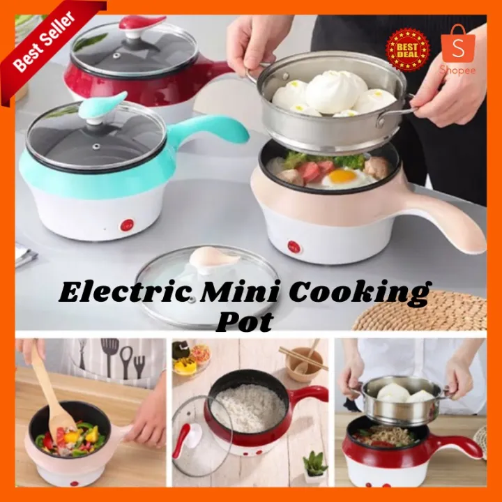 TTC#Multifunction Electric Mini Cooking Pot Non-Stick Coating Pot ...
