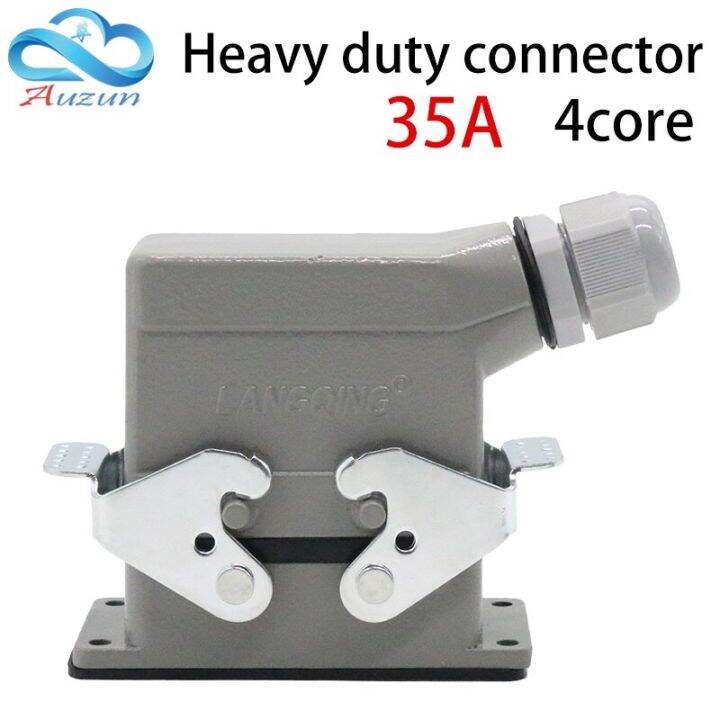 Heavy-Duty Connector Rectangular Plug Four Core Side Of The Wire And ...